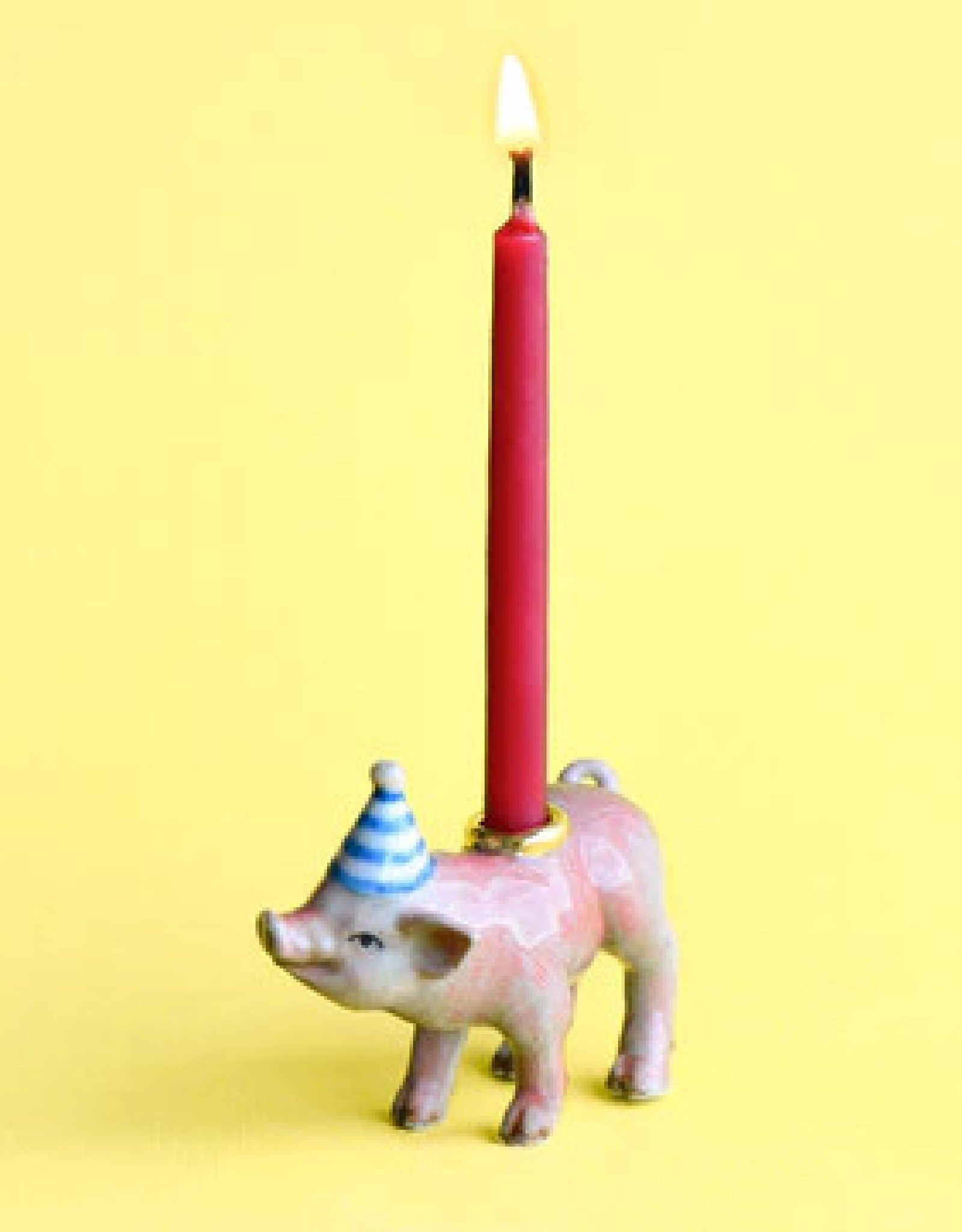 Porte-bougie en porcelaine - Cake Topper - Cochon - Camp Hollow ...