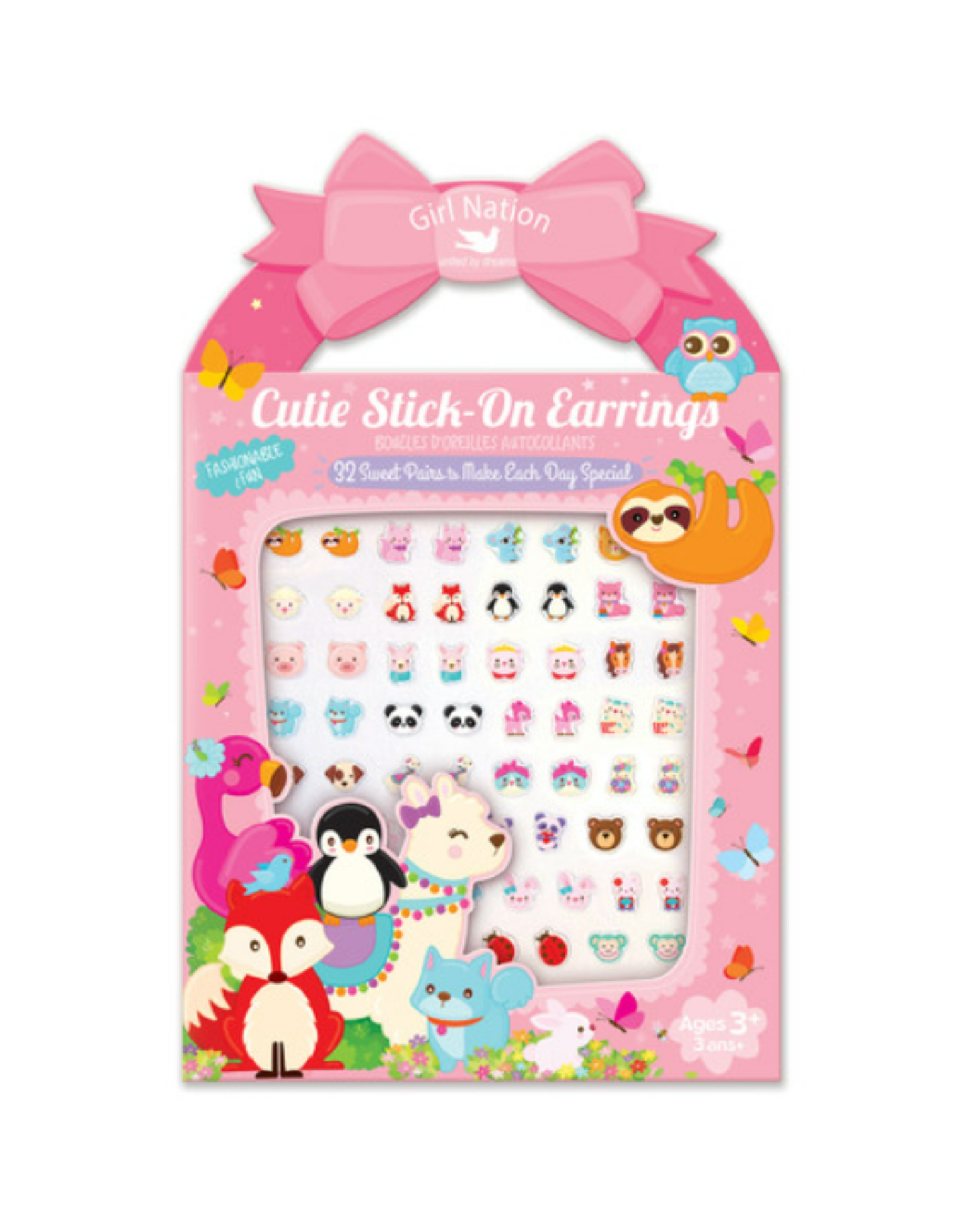 Veille sur toi - Cutie Stick-On Earrings, Animal Friends - Girl Nation